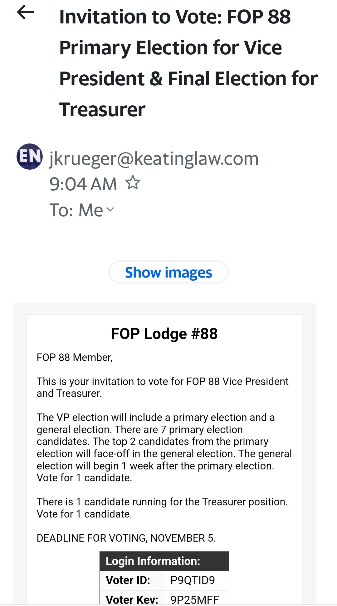 Vice President Primary Election & Treasurer Election - Nebraska ...